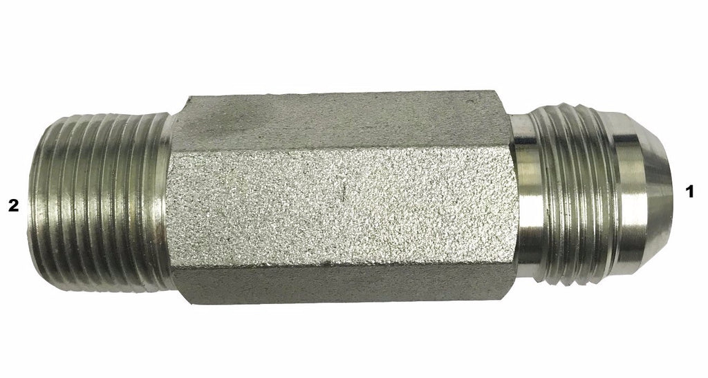 2404-L | Male JIC to Male Pipe Adapter - Long — B & B Hydraulics