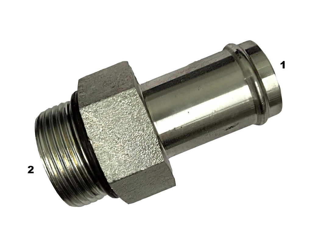 4604 | Beaded Hose Stem to Male O-Ring Adapter — B & B Hydraulics