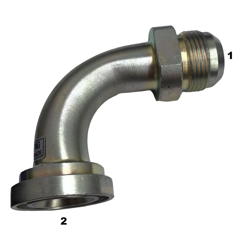 6890 | Male JIC to Code 61 Flange 90 Degree Elbow — B & B Hydraulics